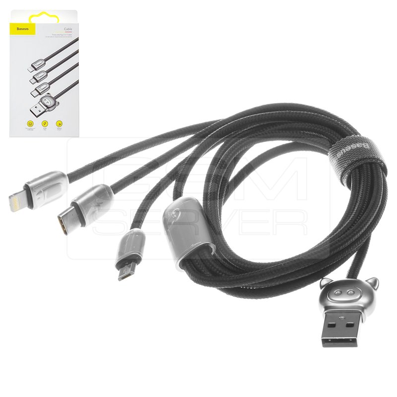Cable de datos USB Baseus, USB tipo-A, USB tipo C, micro USB tipo-B ...